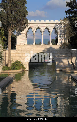 Azerbaijan, Baku, Mini Venice, Little Venice, Flame Towers Stock Photo ...