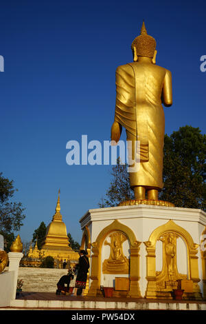 Golden Buddha, Golden Stupa, Phou That Stupa, Muang Xay, Oudomxay ...
