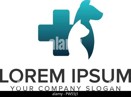 Animal care cat dog veterinarian pet shop logo design Stock Vector ...