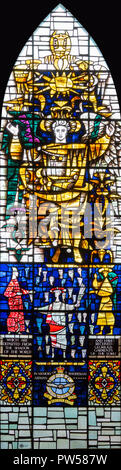 Stained glass by Harry Stammers in the Lady Chapel, St. Mary Redcliffe ...