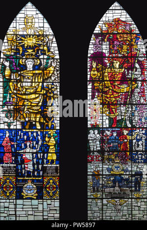 Stained glass by Harry Stammers in the Lady Chapel, St. Mary Stock ...