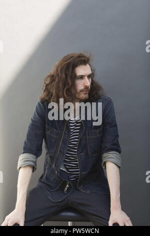 The Irish songwriter Andrew Hozier-Byrne at a concert in Munich's ...