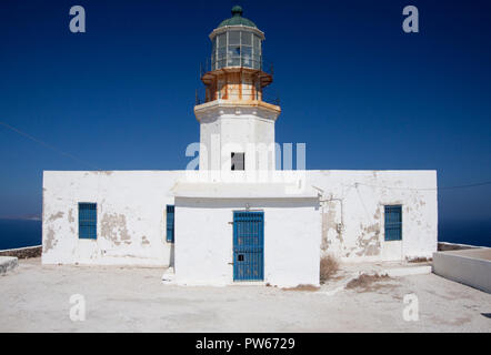 Armenistis lighthouse on the island of Mykonos, Cyclades, Greece Stock ...