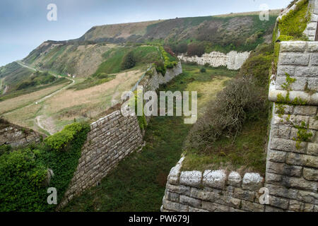 The South Entrance to HM Prison Verne on the Isle of Portland in Dorset ...