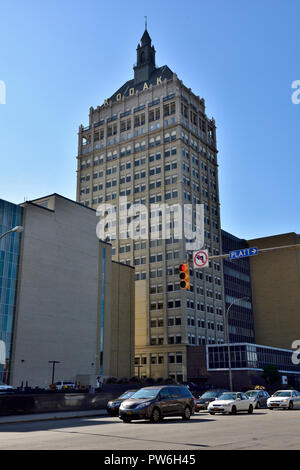 Rochester New York NY Kodak Films world headquarters sign downtown city ...