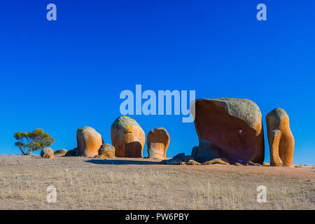 Murphy's Haystacks, a series of inselbergs of Hiltaba granite near ...