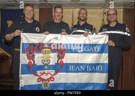 French Navy Rear Adm. Geoffroy d'Andigne, joint commander of the French ...