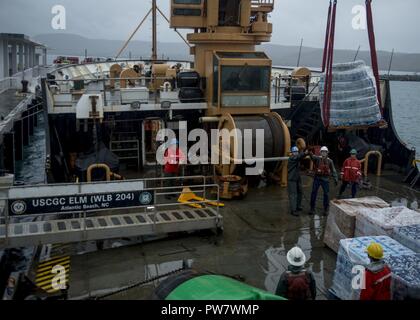US Coast Guard a Keeper Class coastal bouy tender 562 The Maria Bray in ...