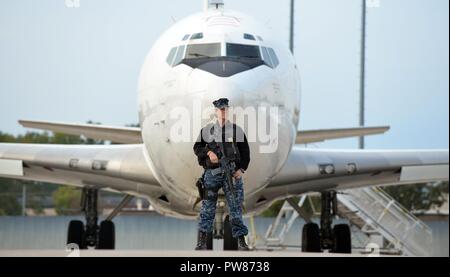 U.S. Navy Seaman Sarah Askew, 55th Security Forces master at arms ...