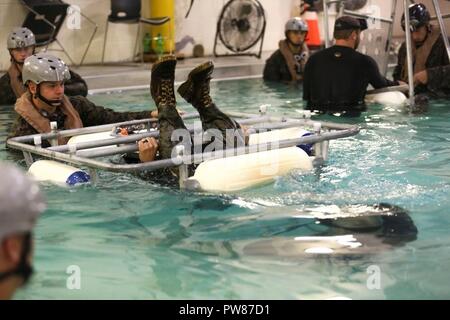 sinking modular amphibious egress trainer, swim qualifications Stock ...