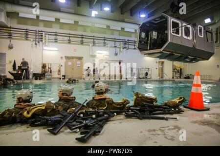 sinking modular amphibious egress trainer, swim qualifications Stock ...