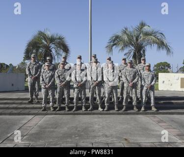 U.S. Army first sergeants pose for a photo at the conclusion of a Non ...