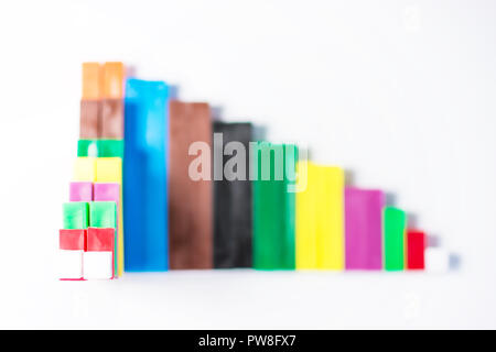 Counting sticks ordered to form a descending bar chart Stock Photo - Alamy