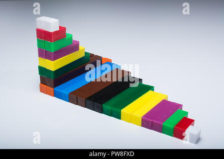 Counting sticks ordered to form a descending bar chart Stock Photo - Alamy