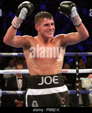 Joseph Laws celebrates winning the Welterweight Contest against Chris ...