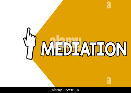 Conceptual hand writing showing Mediation. Business photo showcasing ...
