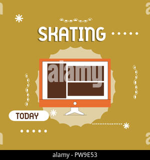 Word writing text Skating. Business concept for Action of skate Fun ...