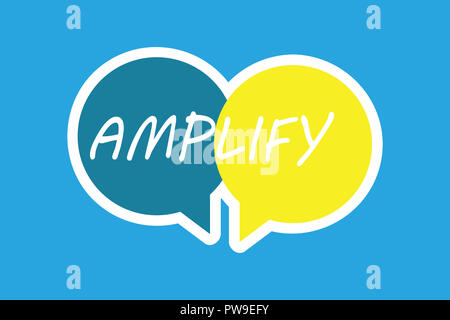 Word writing text Amplify. Business concept for Make something bigger ...