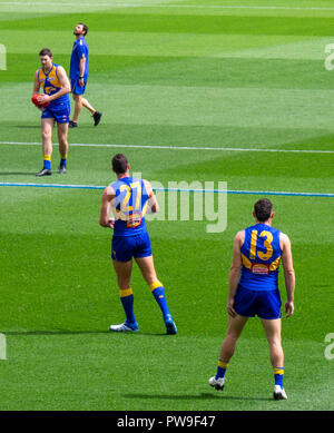 West Coast Eagles team footballers goalposts big screen at 2018 AFL ...