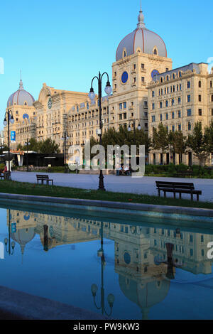 Azerbaijan; Baku, Fuzuli Street, historic architecture Stock Photo - Alamy