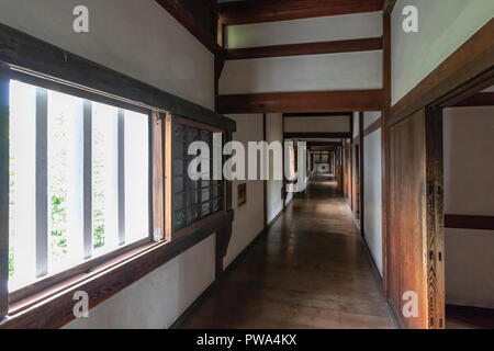 HIMEJI, JAPAN - JUNE 29 2017: Interior of Himeji Castle in Himeji ...