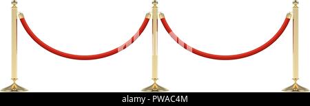 Barriers with red rope. Red carpet event enterance gate. VIP zone ...