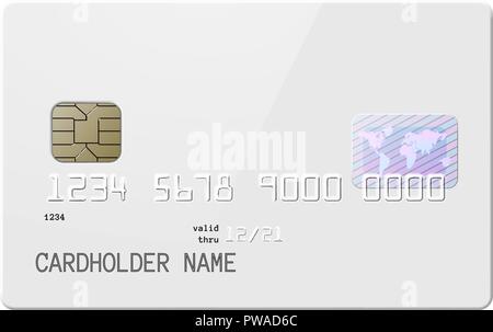 Realistic detailed gold credit card. Front and back side template Stock ...