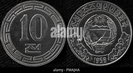 10 Chon coin, North Korea, 1959 Stock Photo - Alamy