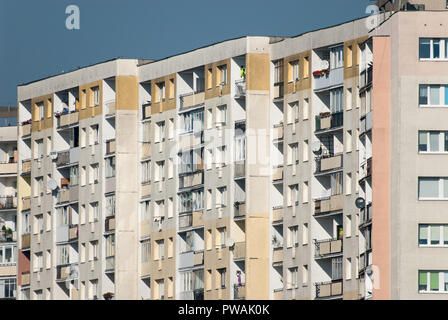 Eastern Bloc style residential apartment blocks in Hungary Stock Photo ...