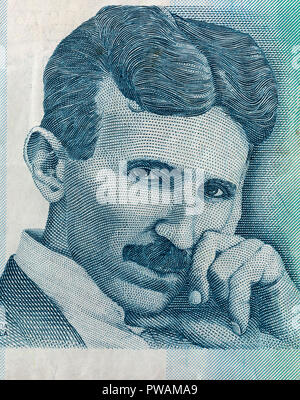 100 dinara banknote, Nikola Tesla, Serbia, 2012 Stock Photo - Alamy