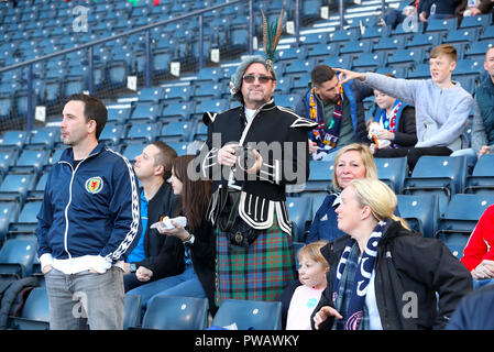 Scotland fans ahead of an international friendly match at Hampden Park ...