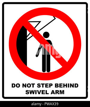 No step sign on the commercial airplane wing Stock Photo - Alamy