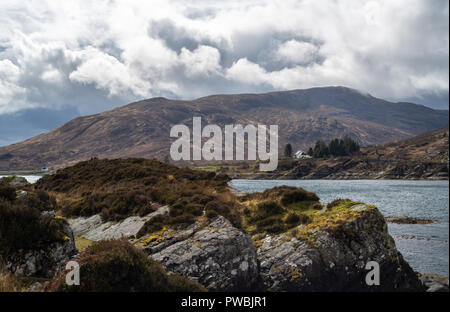 Rocky shore, the Strait of Kyle Rhea, Glenelg, Kylerhea, West Highland ...