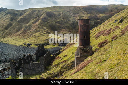 Ruins of a dynamite factory, near Lealt Falls, Isle of Skye, Scotland ...