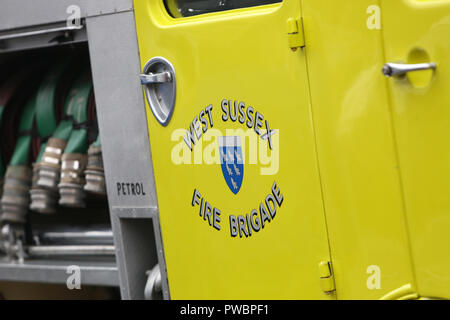 West Sussex Fire Brigade old fire engine in Bognor Regis, West Sussex ...