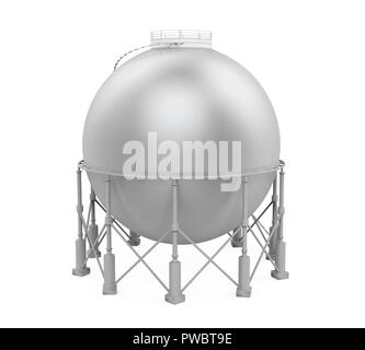 Spherical Storage Tank Isolated Stock Photo - Alamy
