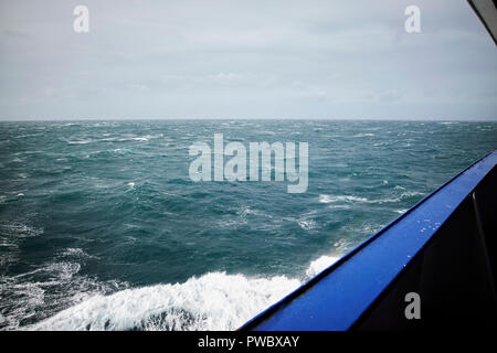 stena line ferry making rough irish sea crossing during storm Stock ...