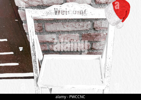 Santa Hat, Text Welcome Stock Photo - Alamy