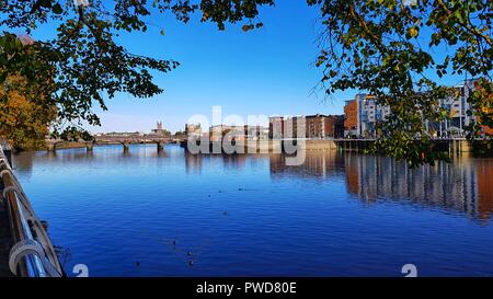 limerick city skyline ireland. beautiful limerick urban cityscape over ...