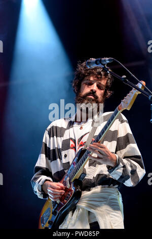 BARCELONA - JUN 30: Devendra Banhart (band) perform in concert at Vida ...