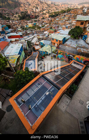 Comuna 13 neighborhood - Medellin city colourful slums (favelas ...