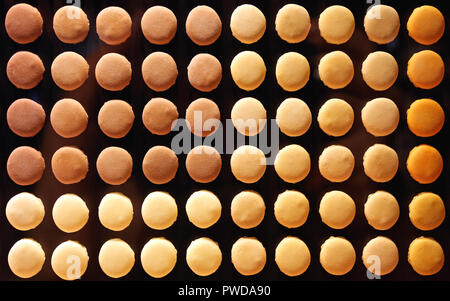 Baking Batch of French Macaroon Cookies Tray Stock Photo - Alamy