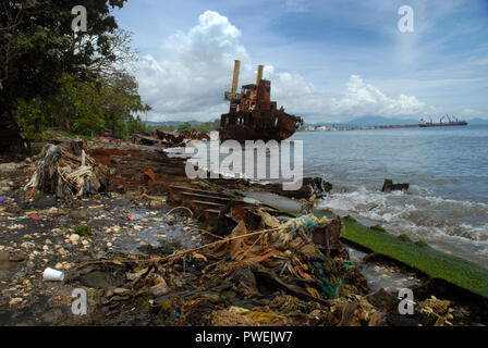 Ship wreck on a beach, Honiara, Solomon Islands Stock Photo - Alamy