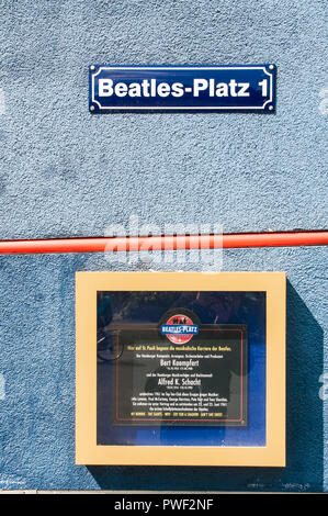 The Beatles place on the Reeperbahn / Hamburg, St. Pauli. 01.10.2012 ...