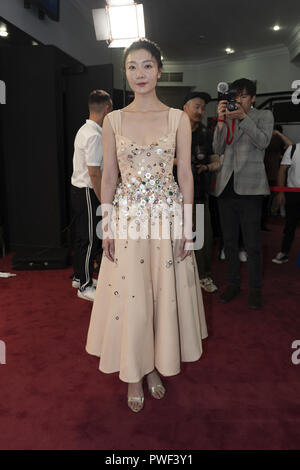 Chinese actress Qi Xi attends the screening of 'Bitter Flowers' at the ...