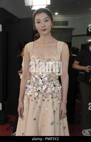 Chinese actress Qi Xi attends the screening of 'Bitter Flowers' at the ...