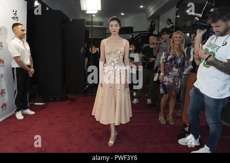 Chinese actress Qi Xi attends the screening of 'Bitter Flowers' at the ...