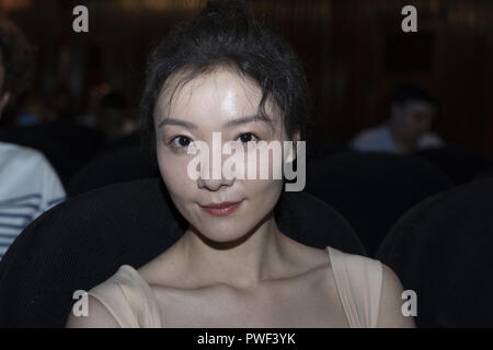 Chinese actress Qi Xi attends the screening of 'Bitter Flowers' at the ...