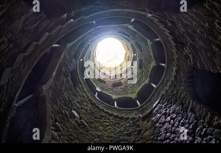 The Initiation Well (Inverted tower) resembling underground tower lined ...