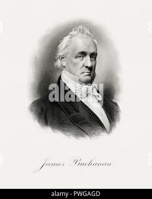 Vintage portrait photo of James Buchanan (1791 – 1868) – the 15th US ...